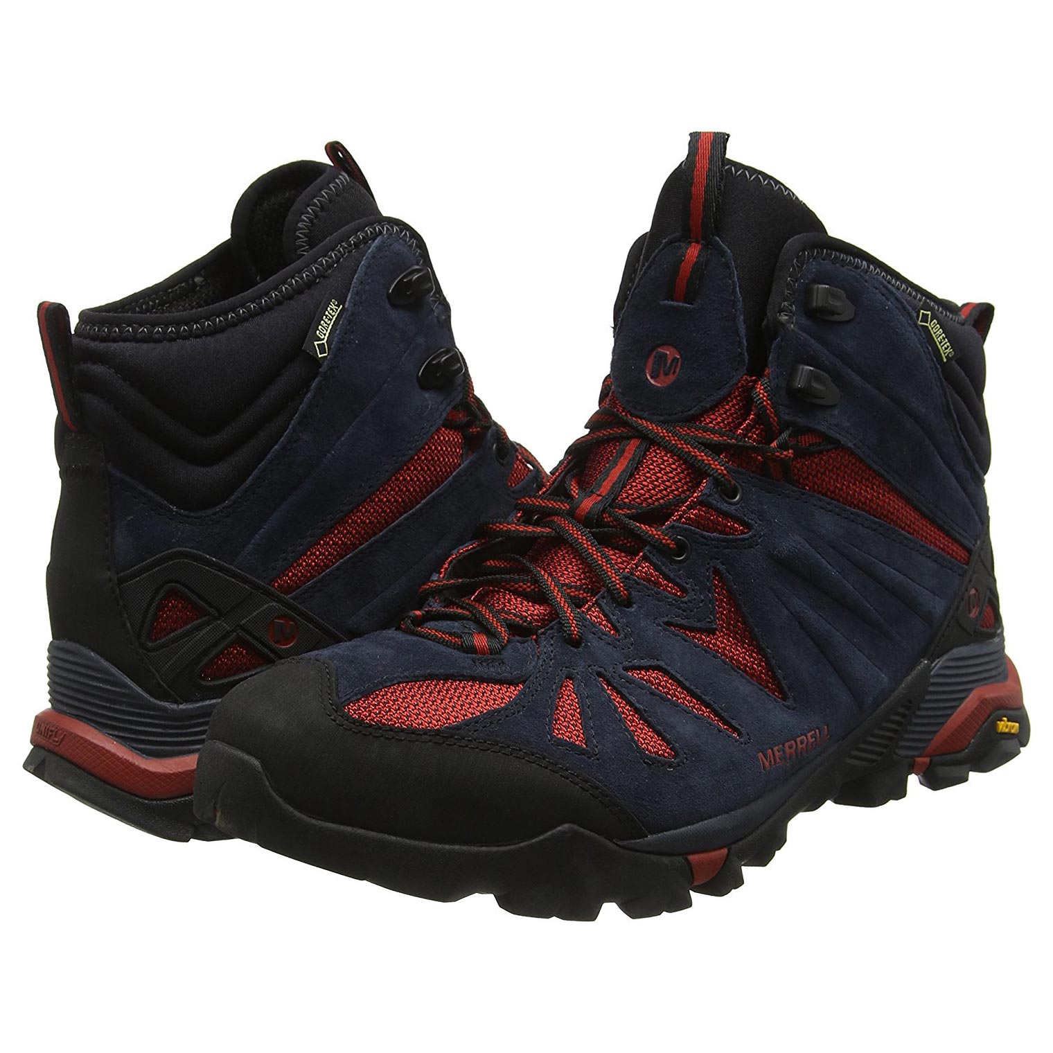 Bota Merrell Capra Mid GTX Marino/Rojo - Peregrinoteca